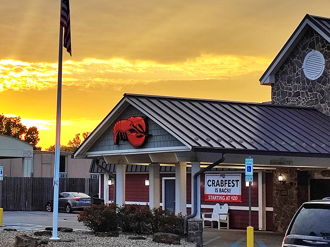 Catching a sunset at Red Lobster feels almost coastal &ndash; especially when there's a plate of crab legs waiting inside!