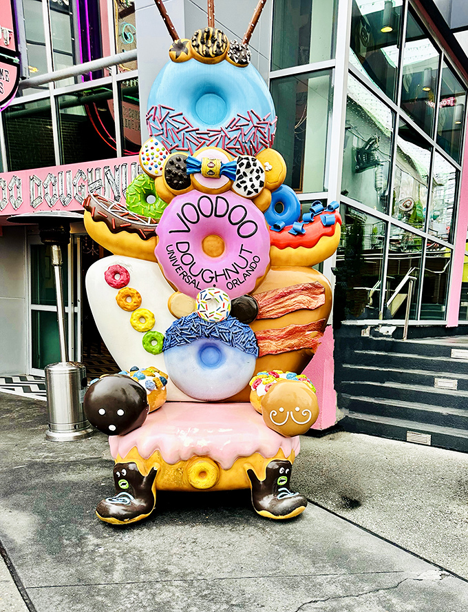 This towering donut sculpture outside Voodoo is the closest thing to a sugar-based Statue of Liberty you'll find in Florida.