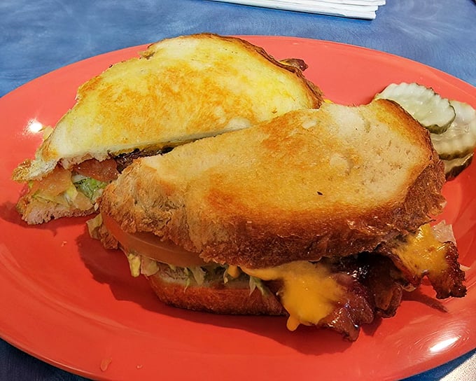 A sandwich that requires a game plan and possibly a nap afterward. Melty cheese makes everything better.