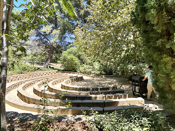The garden's amphitheater isn't just a place for performances&mdash;it's where nature and culture take their well-deserved bow together under California's perfect blue sky.