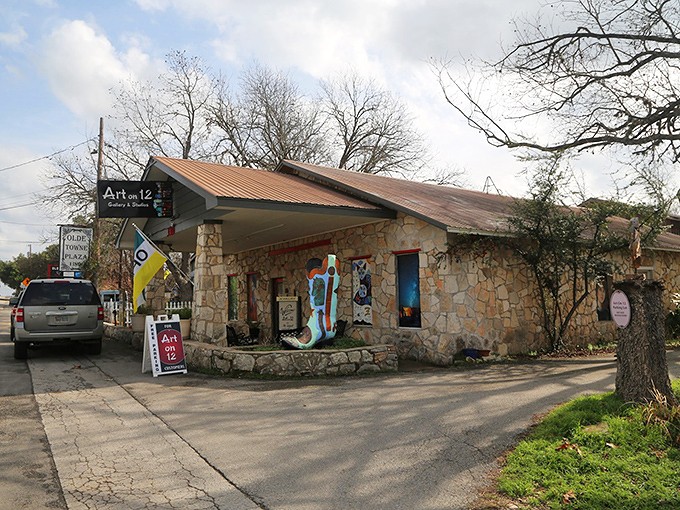 Art on 12 proves creativity thrives in small towns, with limestone walls housing masterpieces that capture the Texas spirit.