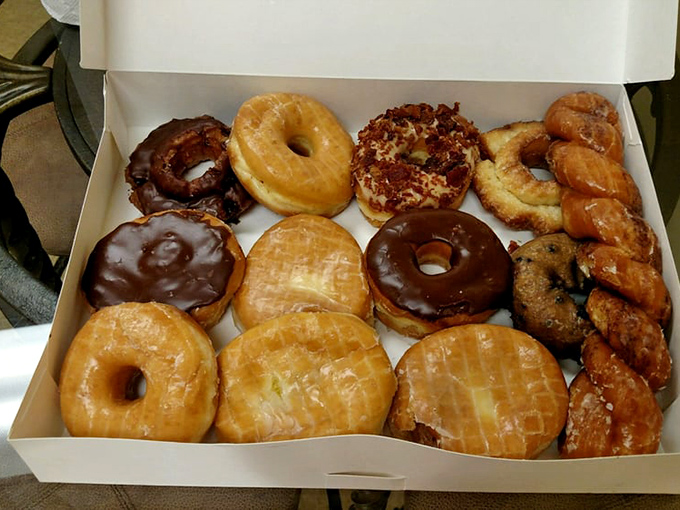 A dozen reasons to skip your diet plan. This box contains more happiness than most people experience in an entire workday.