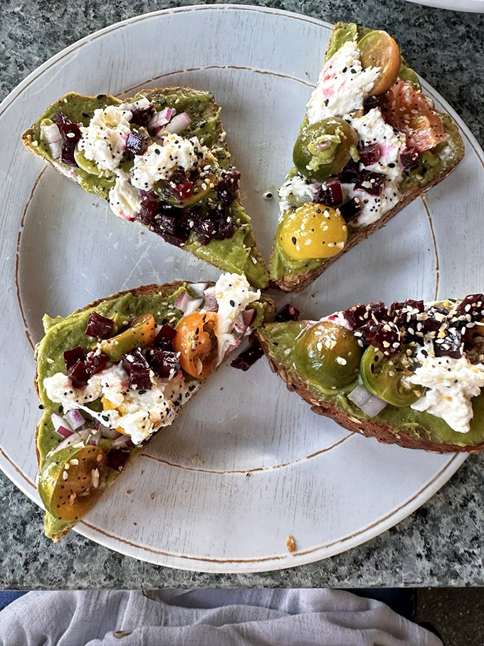 Avocado toast that's elevated from basic breakfast to edible art&mdash;proof that sometimes food trends stick around because they're actually delicious.