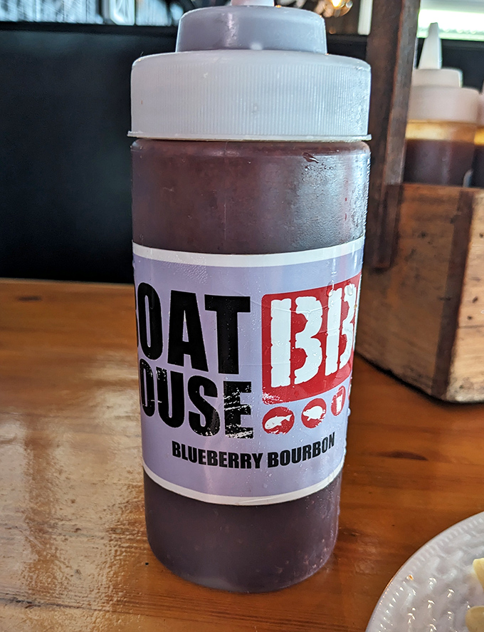 House-made sauce brings blueberry bourbon sophistication to a table that knows the difference between good and absolutely exceptional barbecue.