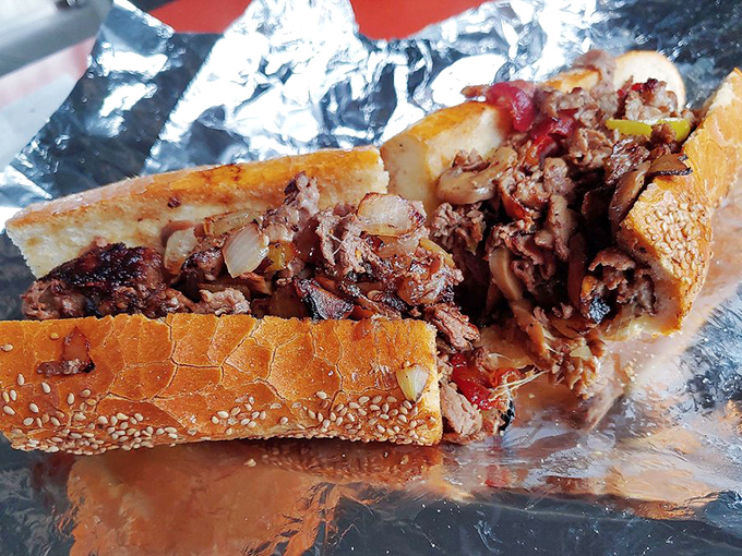The bacon and mushroom cheesesteak: proof that sometimes more is more. This isn't excess—it's excellence.