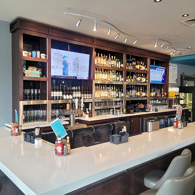 A liquor selection that says "yes, mimosas are just the beginning." Brunch cocktails elevated to an art form.