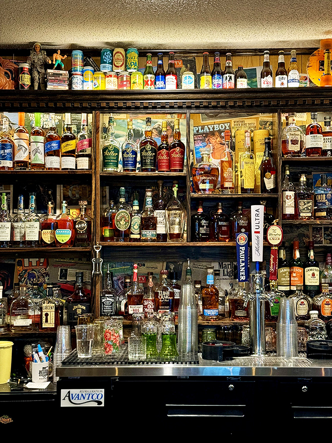 The well-stocked bar proves that great barbecue deserves equally great libations&mdash;because nothing complements smoke and spice like a cold one.