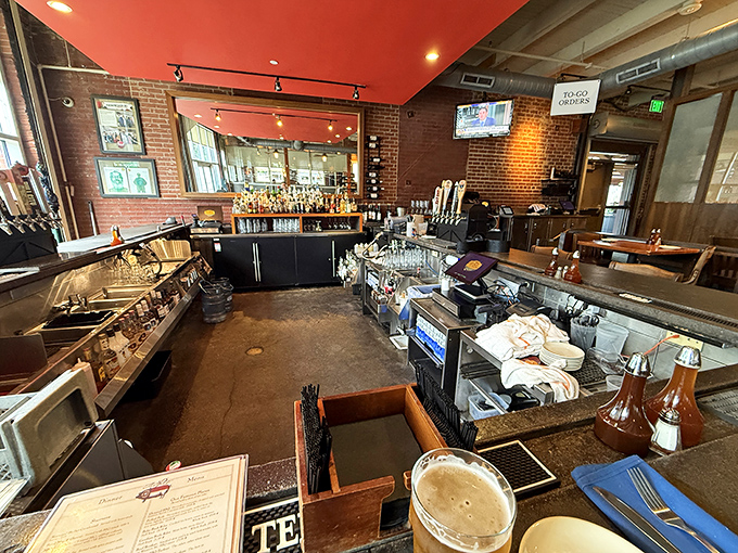 The bar beckons with local brews and bourbon selections that pair perfectly with all that glorious smoked meat.