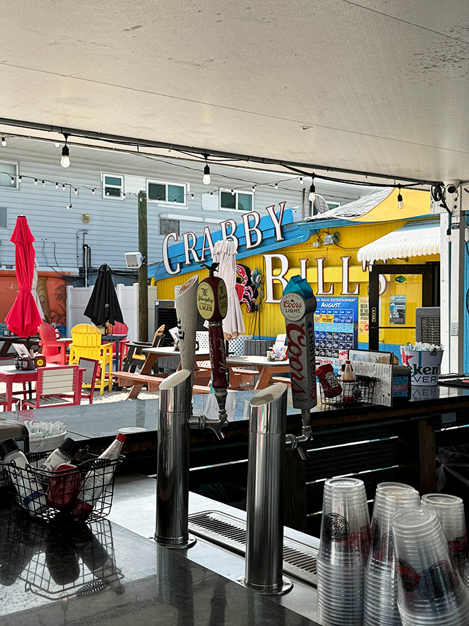 Where beer taps flow and seafood stories grow&mdash;the bar area serves up liquid refreshment to complement ocean-fresh delights.