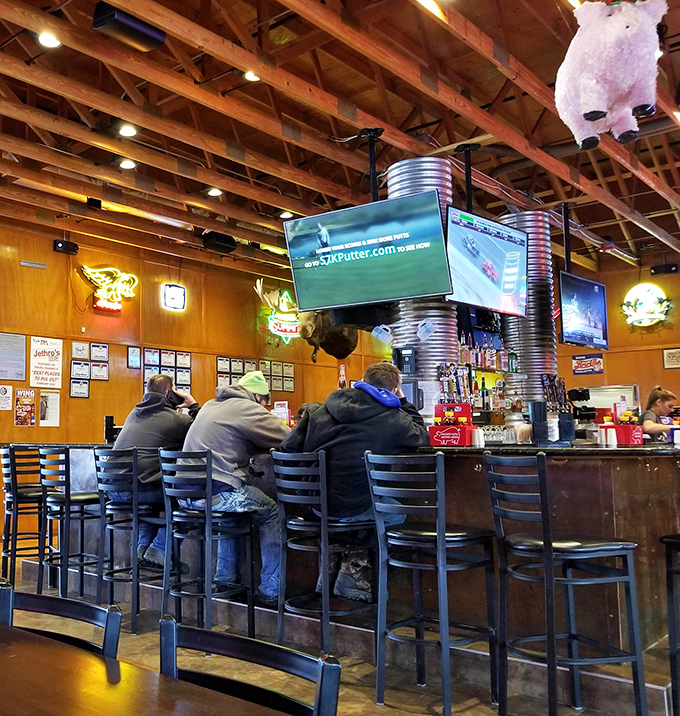 The patio at Jethro's &ndash; where fresh air enhances appetite and landscaping provides the perfect backdrop for pre-meal anticipation.