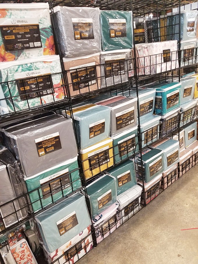 Bedding sets still in packaging – the retail equivalent of finding an unopened treasure chest. Soft, new, and priced like it's 1995.