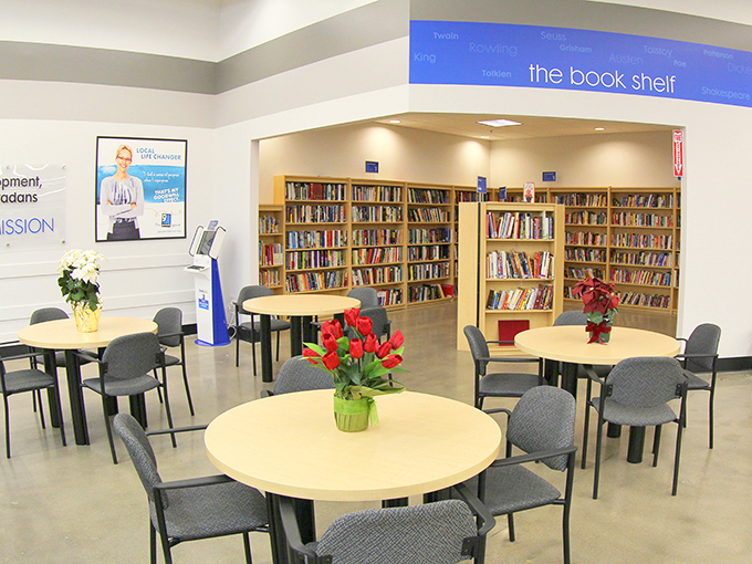 The book nook &ndash; complete with seating for impromptu literary escapes. Browse everything from forgotten bestsellers to cookbooks with only one stained page.