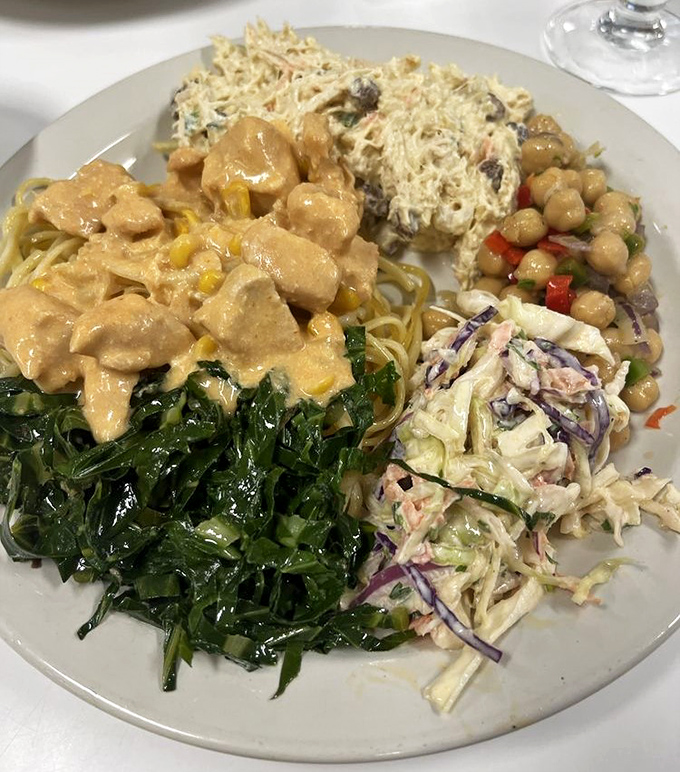 This isn't just a buffet plate&mdash;it's a strategic masterpiece of flavors, textures, and colors that would make a food stylist weep with joy.