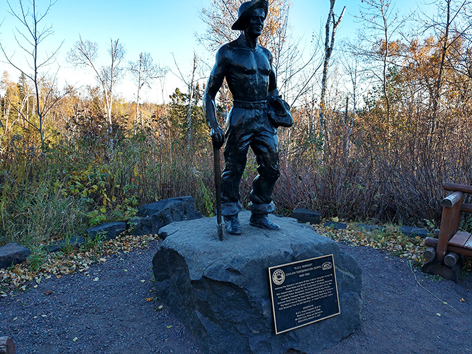 This memorial honors the CCC workers who built the park's infrastructure by hand, back when "app" meant the appetizer before your main course.