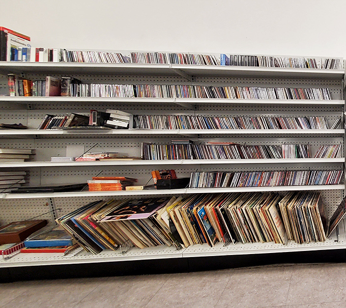 Vinyl records and CDs line the shelves like a time capsule of musical history &ndash; from classic rock albums your kids think you're cool for owning to guilty pleasure boy bands.