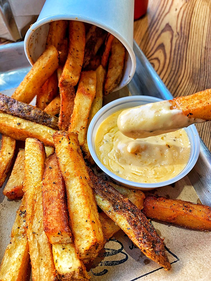 These aren't just fries&mdash;they're golden wands of potato perfection with a dipping sauce so good you'll contemplate drinking it straight.
