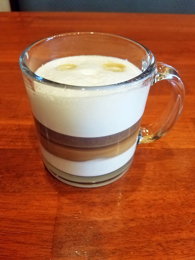 This isn't just coffee&mdash;it's a layered masterpiece in a glass, proving that Blueberry Hill takes even your caffeine addiction seriously.