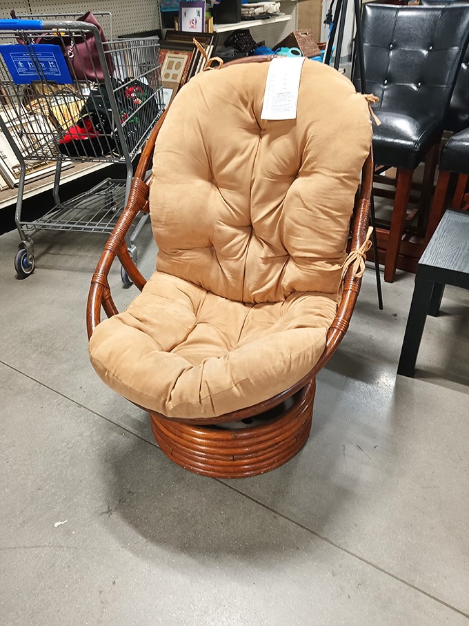 The papasan chair&mdash;that 1970s classic that somehow looks perfect in every decade. At this price, it's practically begging to come home with you.