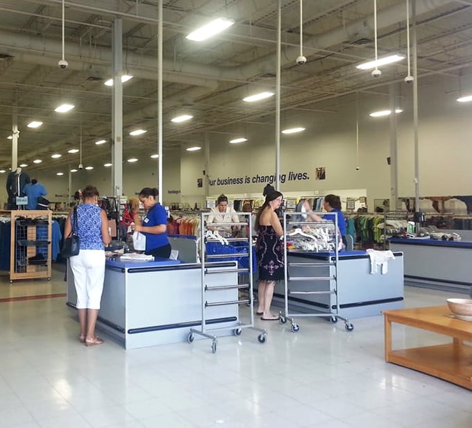 Where retail dreams come true! The checkout area buzzes with the electricity of successful hunters ready to claim their prizes.