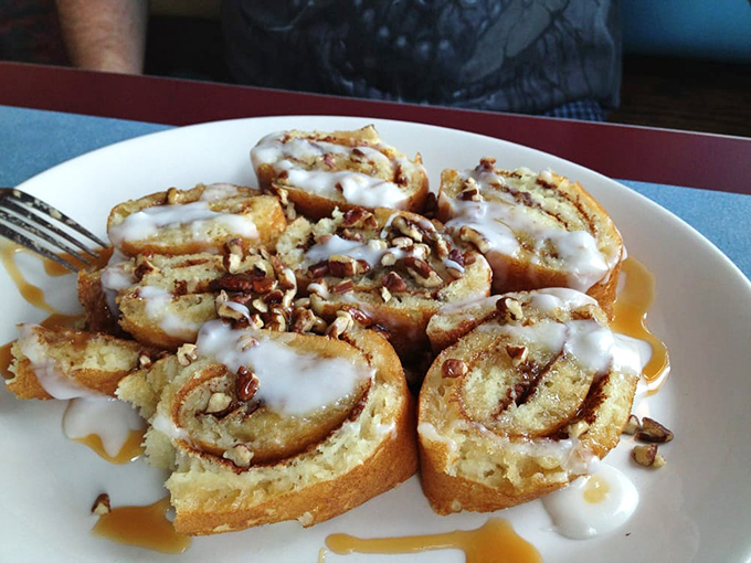 Cinnamon roll pancakes that make you question why you ever settled for regular pancakes in your misspent youth.