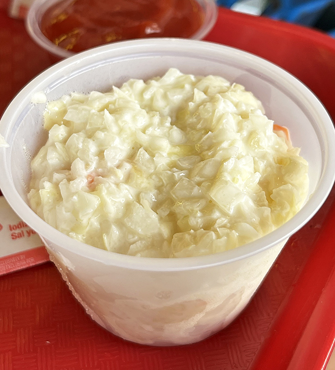 Coleslaw so fresh and creamy, it almost makes you forget it's technically a vegetable.