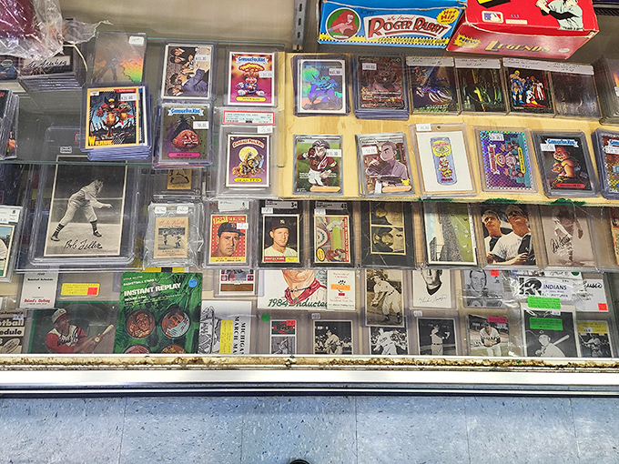 Baseball cards and memorabilia that transport sports fans back to simpler times when heroes were measured by stats on cardboard rectangles.