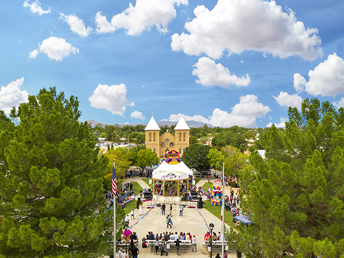 Community pulses through Mesilla's plaza during festivals, where generations gather beneath the gazebo to celebrate traditions older than the state itself.