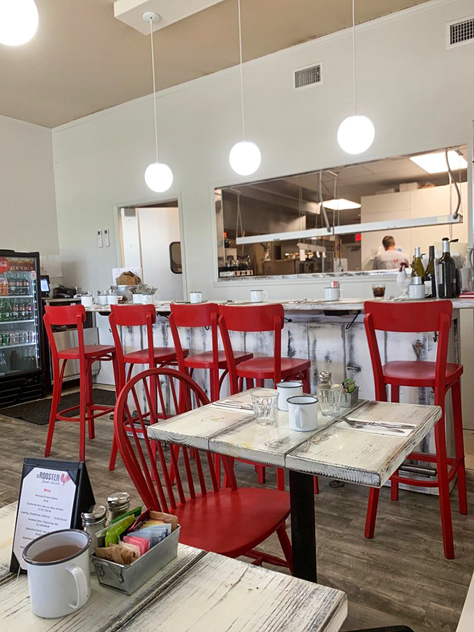 Counter seating with a perfect view of the kitchen action, for those who like dinner and a show.