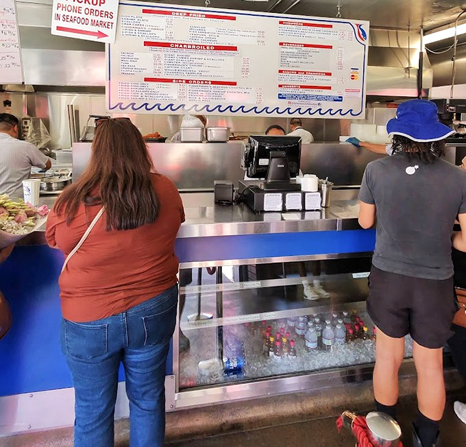 Ordering at the counter feels like joining a delicious club where the only membership requirement is a healthy appetite for seafood.