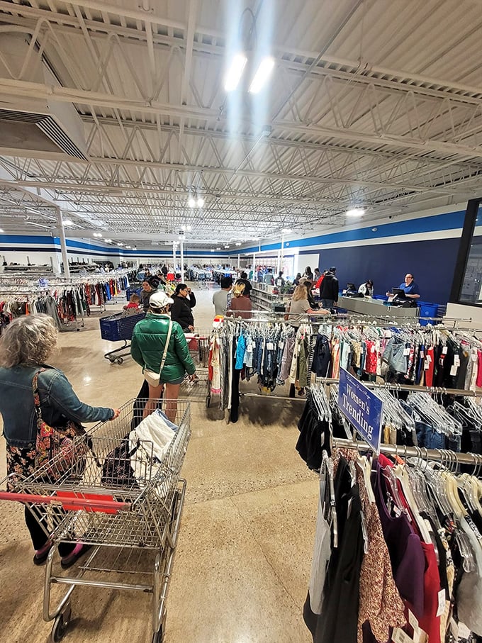 The promised land of bargains stretches before eager shoppers. This isn't just retail therapy&mdash;it's a full-on archaeological expedition through American consumerism.