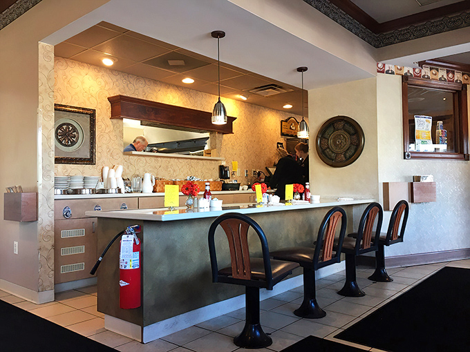 The covered patio provides al fresco dining without weather worries. Morning coffee tastes even better with a side of fresh air.