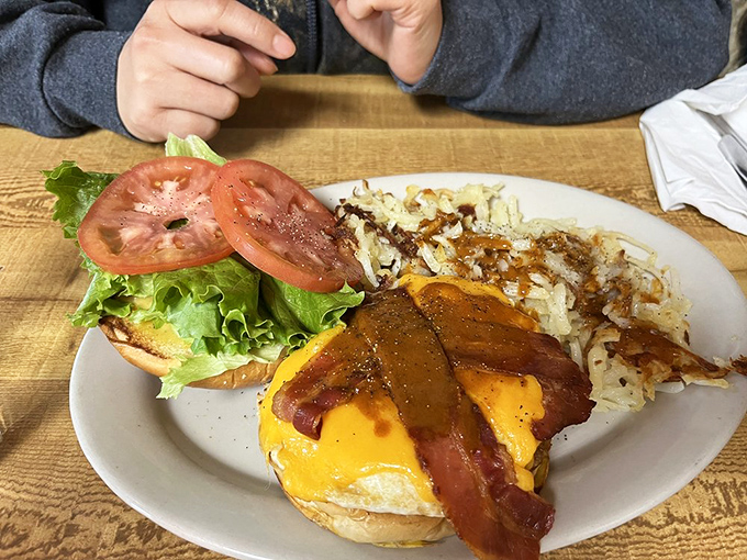 This burger doesn't just satisfy hunger&mdash;it eliminates it completely, with hash browns as the perfect sidekick.