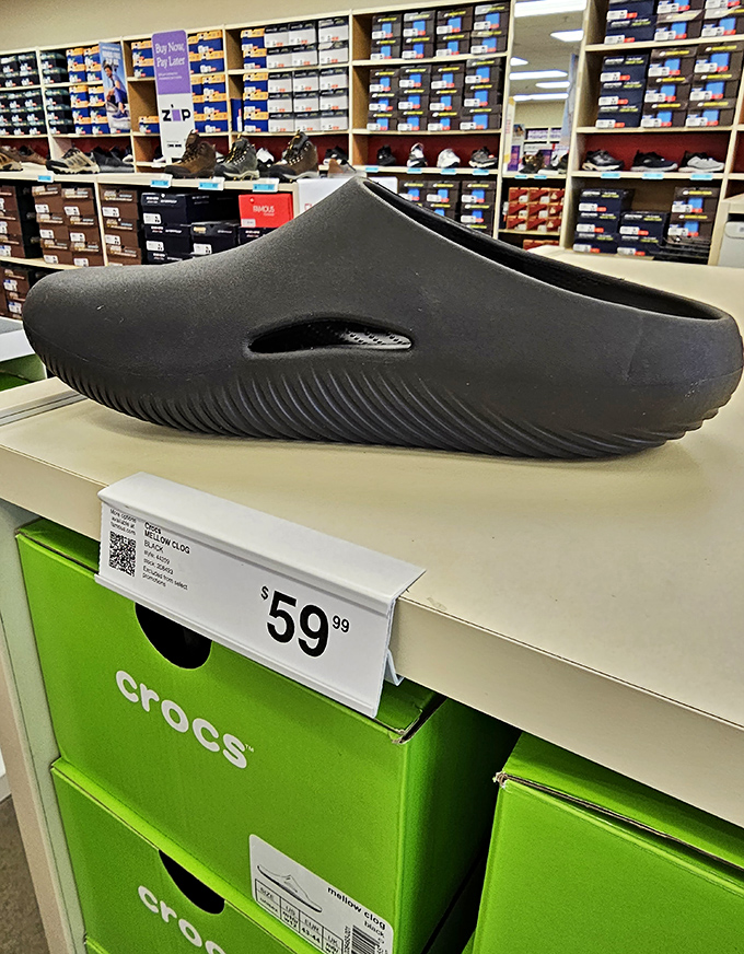 Those distinctive foam clogs divide opinions but unite comfortable feet everywhere, now at outlet prices too.