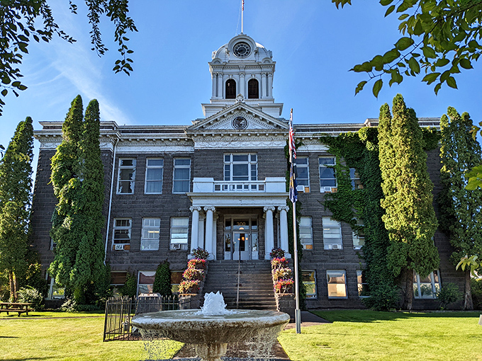 The historic Crook County Courthouse stands as an architectural reminder that some things were simply built better in 1909.