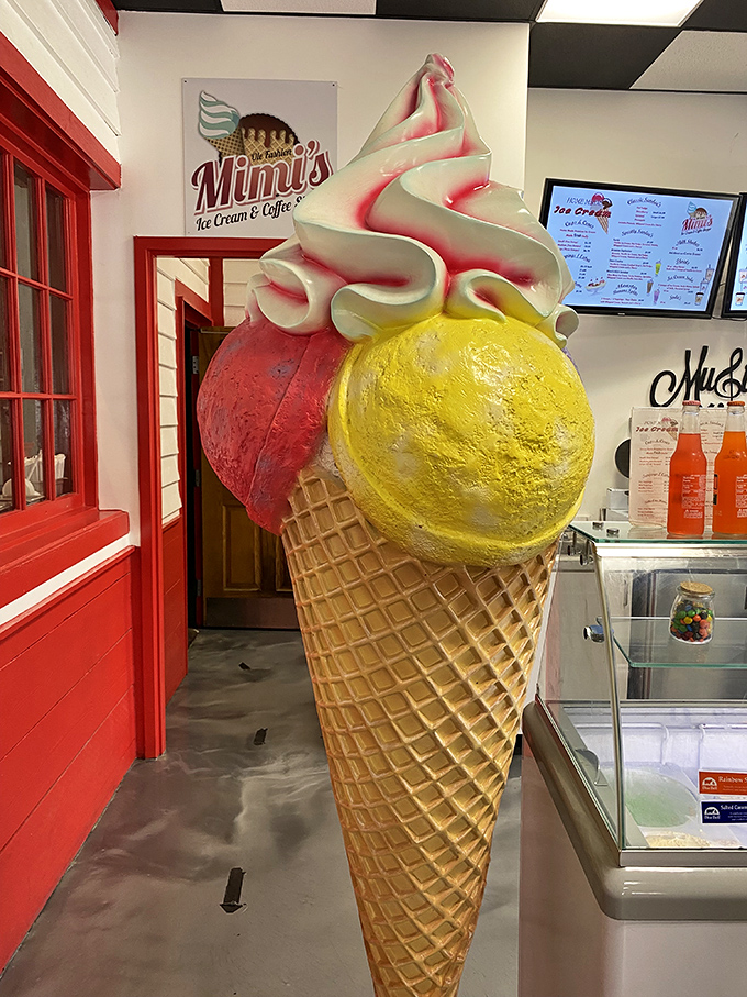 That giant ice cream cone sculpture isn't just decoration&mdash;it's a beacon of hope in a world that sometimes forgets to be sweet.
