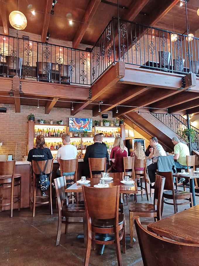 The dining room buzzes with the energy of people having exactly the kind of day they hoped for when they woke up this morning.