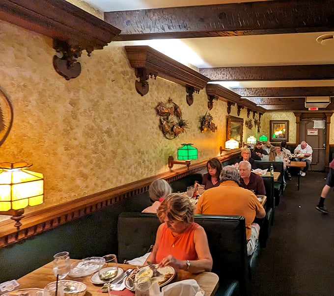 A dining room filled with people who understand that good food is best enjoyed without rushing&mdash;where dinner is still an event, not just a pit stop.