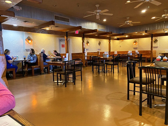 The dining room buzzes with the universal language of "mmm" &ndash; a symphony of satisfaction that needs no translation.