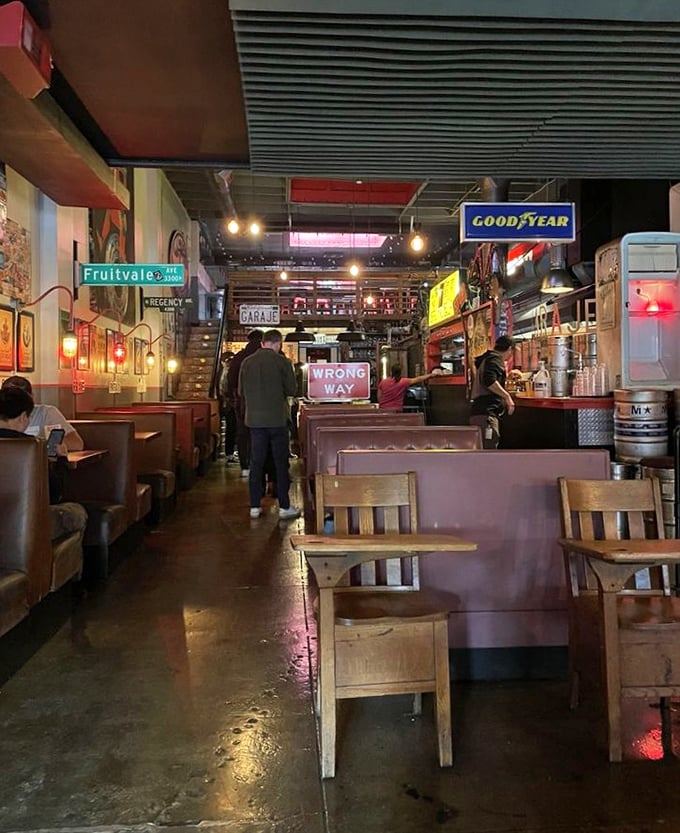 The dining room isn't just a place to eat&mdash;it's where memories are made. That "WRONG WAY" sign has never been more ironically placed.