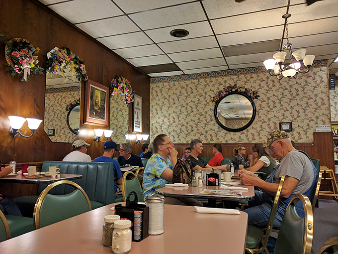 The true measure of a great diner? Locals who've made it their second home. These folks aren't customers; they're the heart of Harry's. 