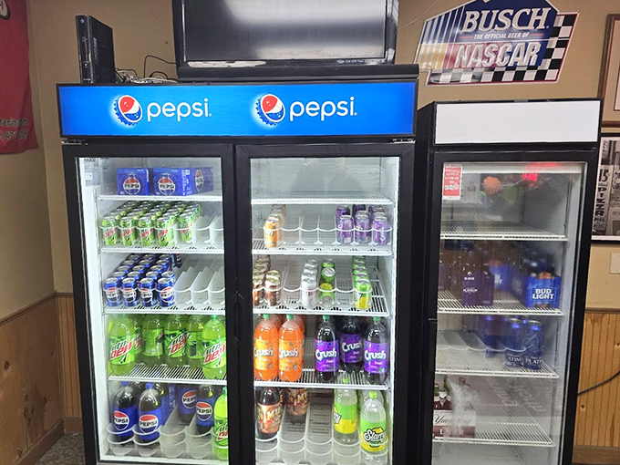 The drink cooler&mdash;unsung hero of spicy food emergencies. Those colorful cans stand ready to extinguish any pepper-induced fires.