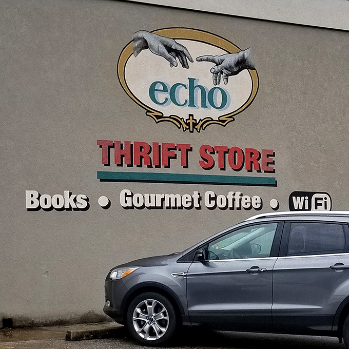 Even the thrift stores in Eureka Springs have personality, promising treasures, coffee, and Wi-Fi—the holy trinity of modern browsing.