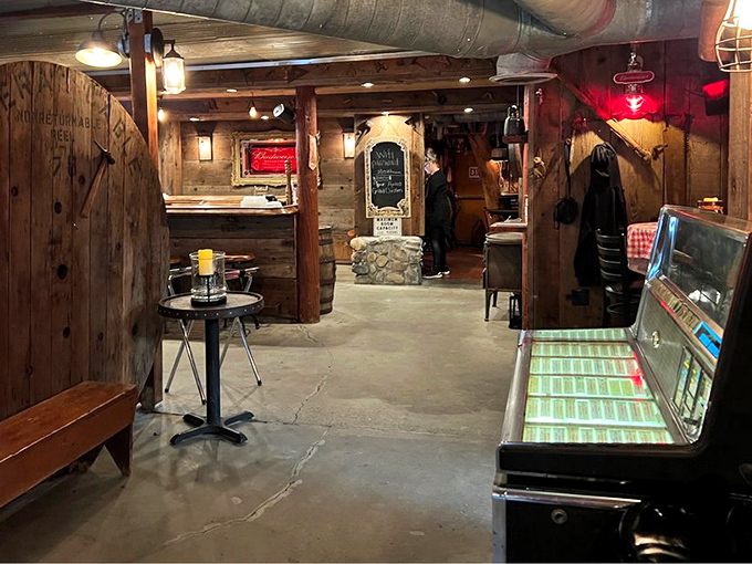 The interior hallway feels like walking through a time portal to when restaurants cared more about flavor than Instagram opportunities.