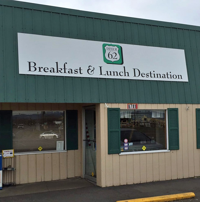 An entrance that promises no frills, no fuss, just fantastic food—the green shutters like gatekeepers to comfort food paradise.