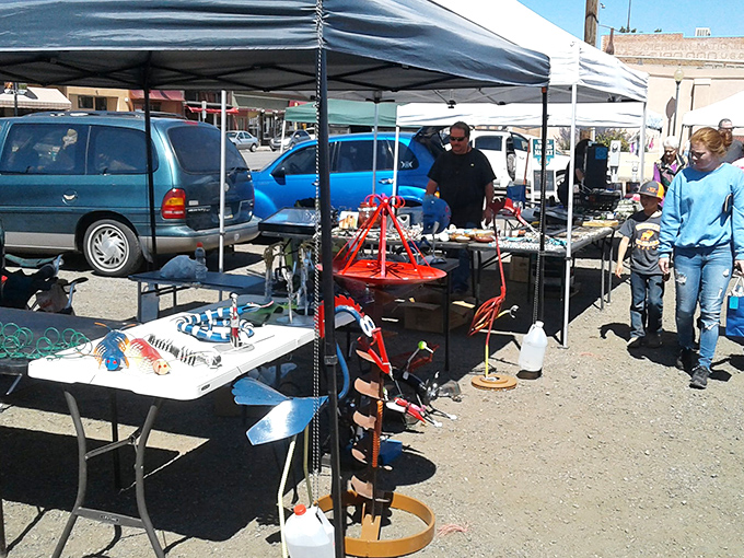 The farmers market offers treasures both edible and collectible. Where one person's attic finds become another's vintage treasures amid fresh local produce.