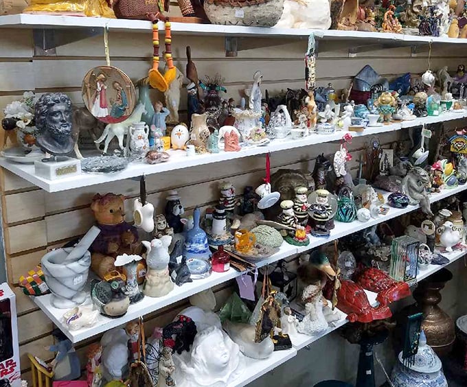 Ceramic figurines and tchotchkes galore &ndash; someone's grandmother's collection has found its way to retail heaven.