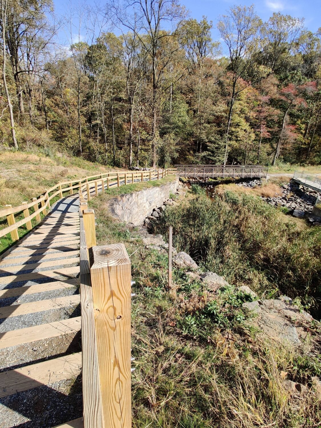 This wooden footbridge doesn't just span a creek; it connects modern life to the timeless rhythms of the natural world.