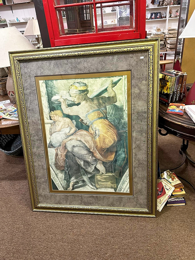 Fine art meets thrift store prices&mdash;this framed Michelangelo reproduction brings Renaissance flair to your walls without requiring a trip to the Sistine Chapel.