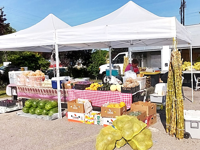 Farm-fresh finds without the farm prices. This produce stand brings a farmers market vibe to the flea market experience.