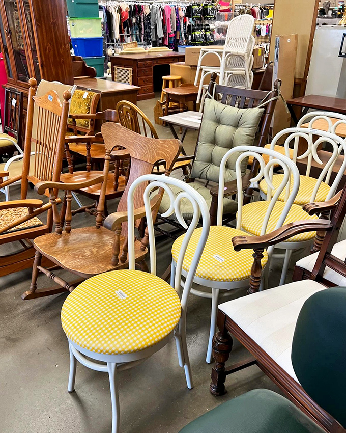 A symphony of dining chairs &ndash; from farmhouse oak to bistro chic &ndash; ready to mix, match, and breathe new life into tired kitchens.